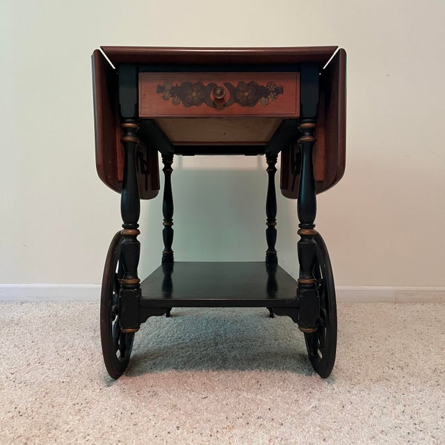 1960s Vintage Ethan Allen Hitchcock Style Stenciled Drop Leaf Accent ...