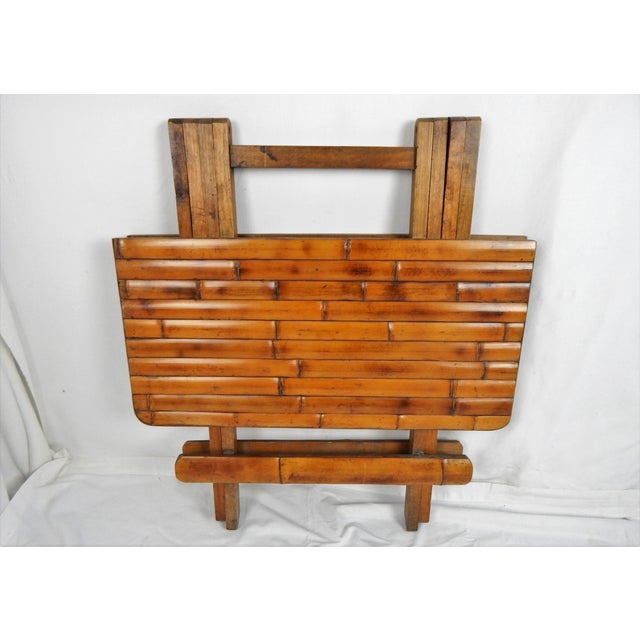 Vintage Bamboo Folding Table | Chairish