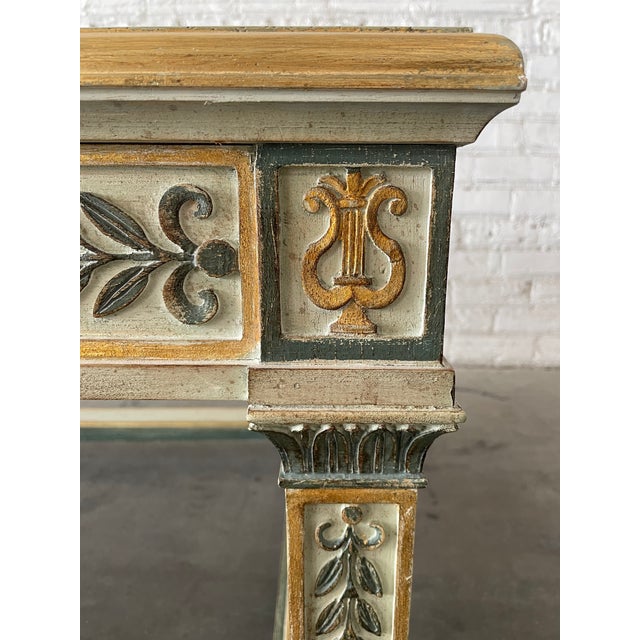 Italian Neoclassical Hand-Painted Coffee Table | Chairish