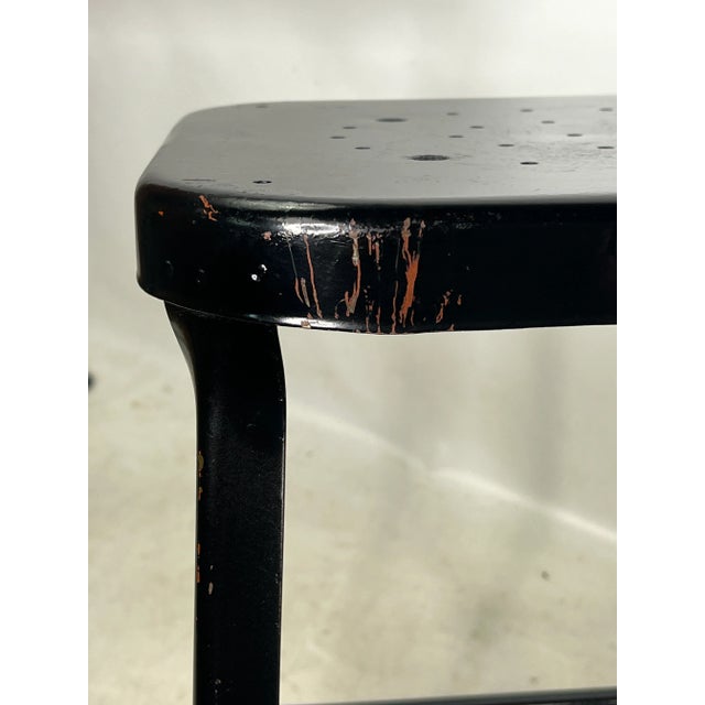 Vintage Industrial Tall Metal Stool | Chairish