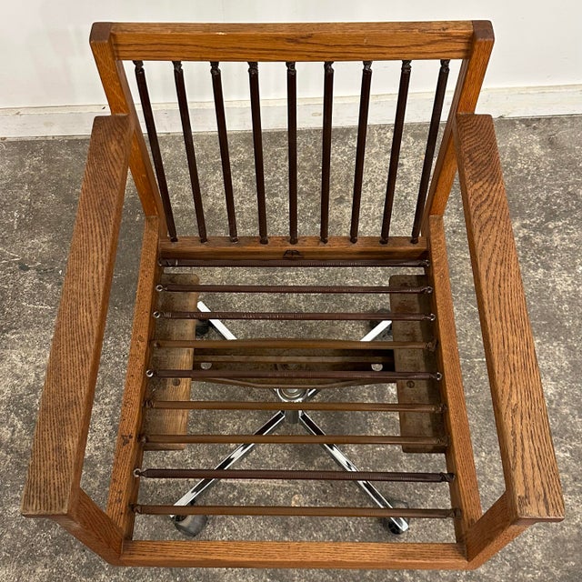 Arden Riddle 1971 Oak Swivel Rocking Mid Century Office Chair on ...