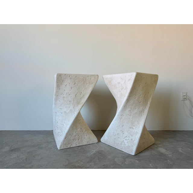 1980's Postmodern Sculptural Twist Plaster Console- Dining Table Bases ...