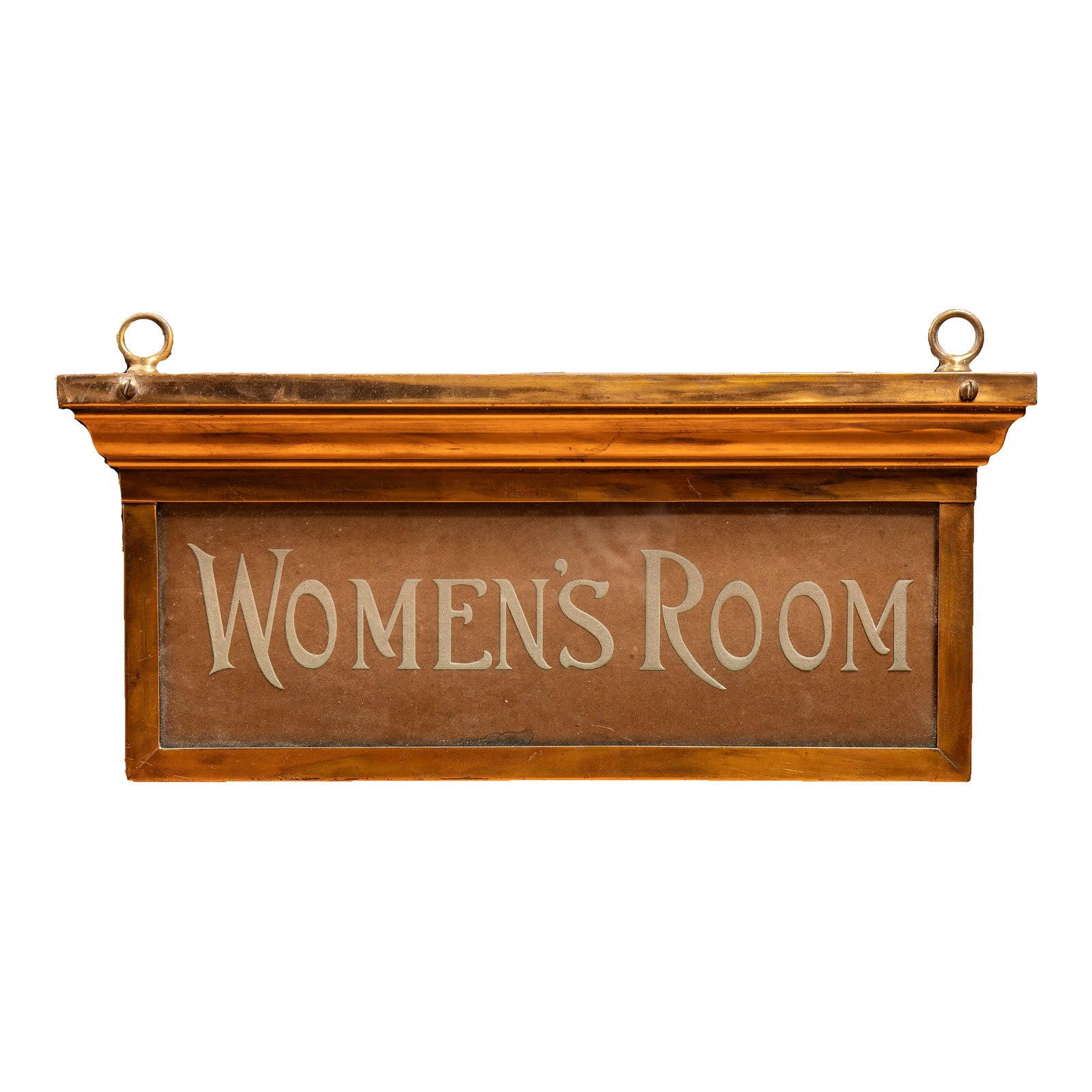 Early 20th Century Frink Polarlite Women's Room Sign | Chairish