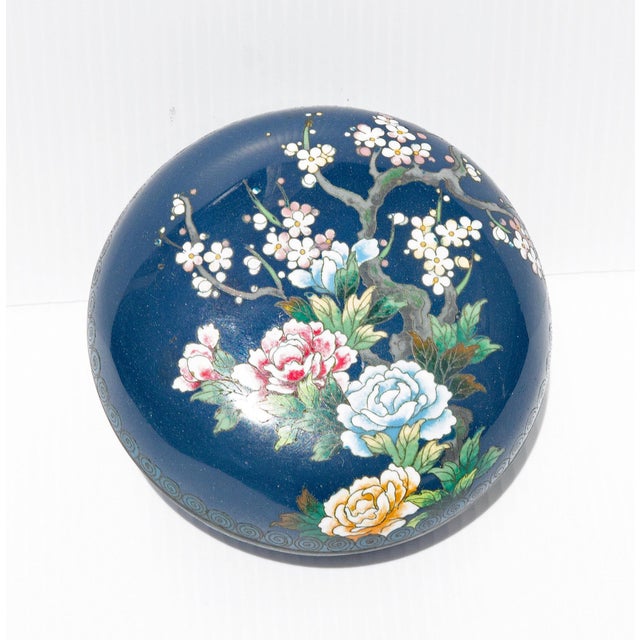 Early Japanese Silver Wire Cloisonné Box | Chairish