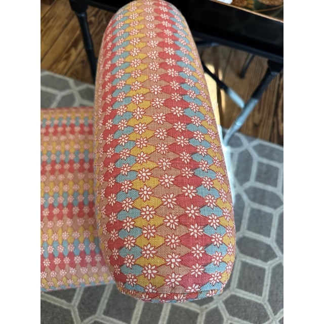 Upholstered Benches With Bolster Pillows -A Pair | Chairish