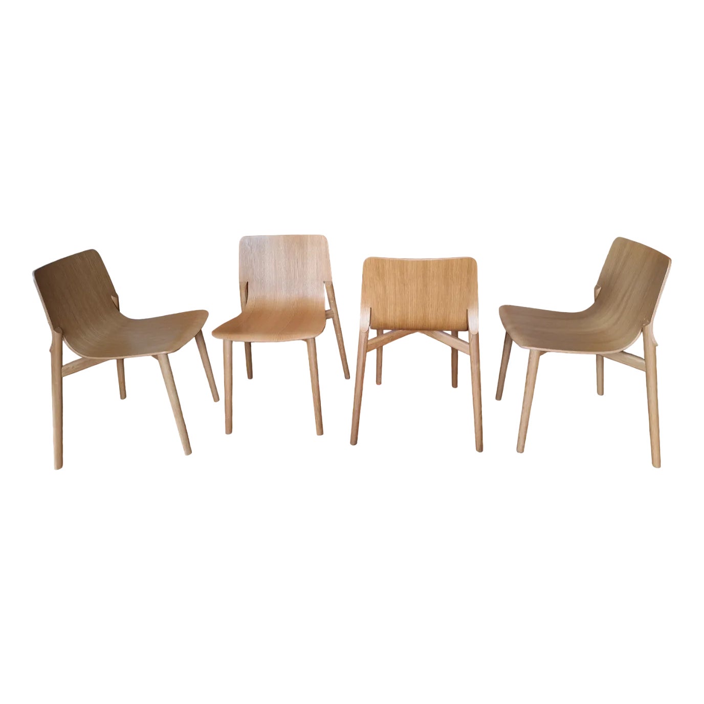 Vintage Kayak Chairs in Oak by Patrick Norguet for Alias, 1990s, Set of ...