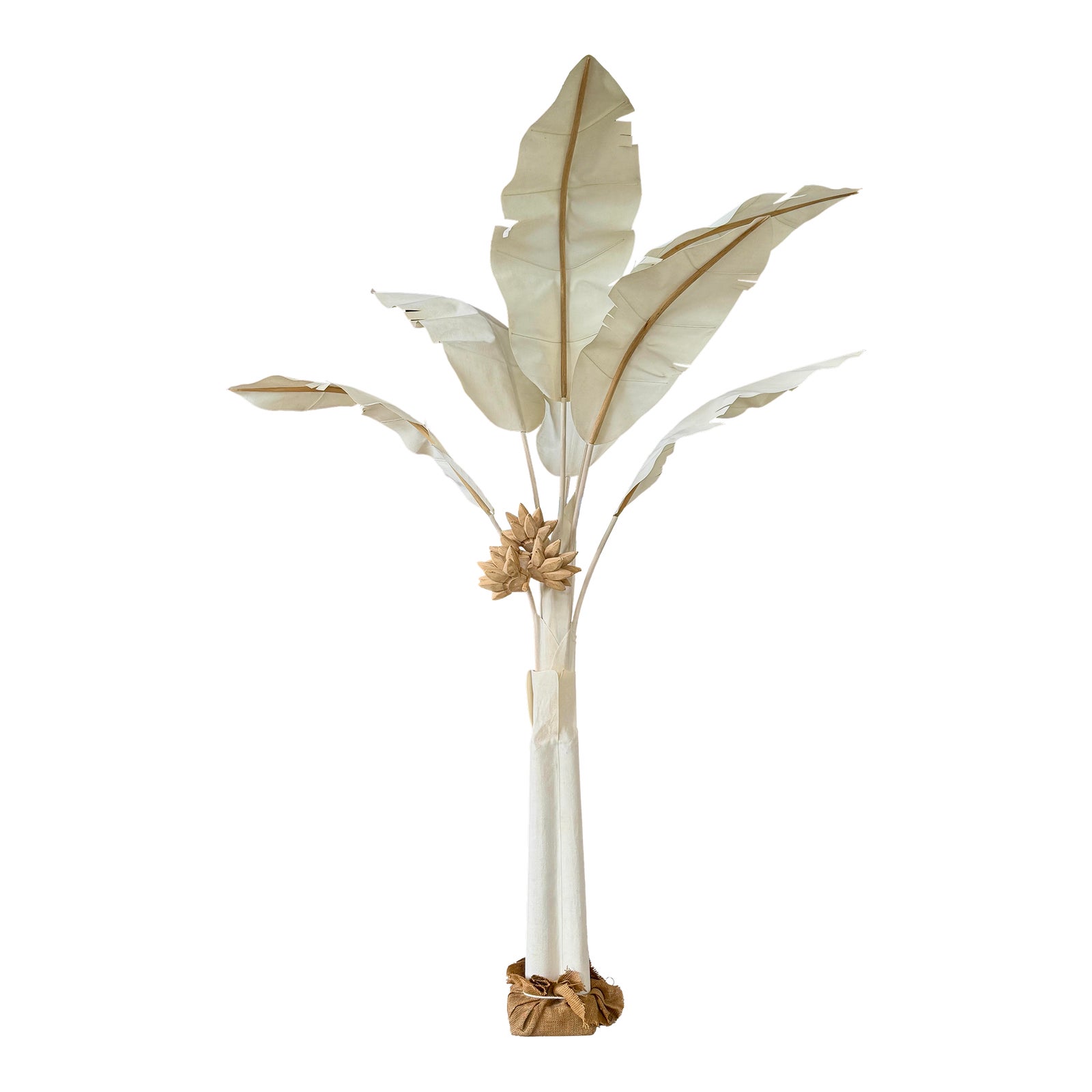 Coastal Tropical Canvas Banana Palm Tree | Chairish
