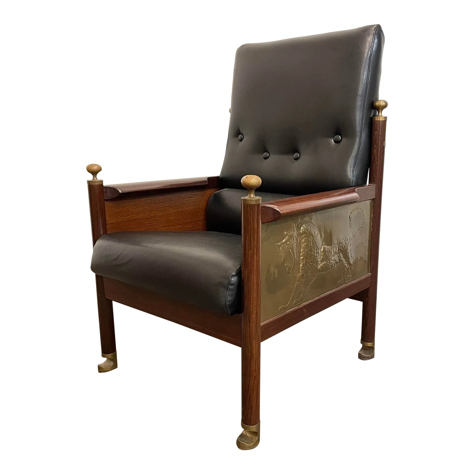 Mid Century Modern Ib Kofod-Larsen King Solomon Chair | Chairish