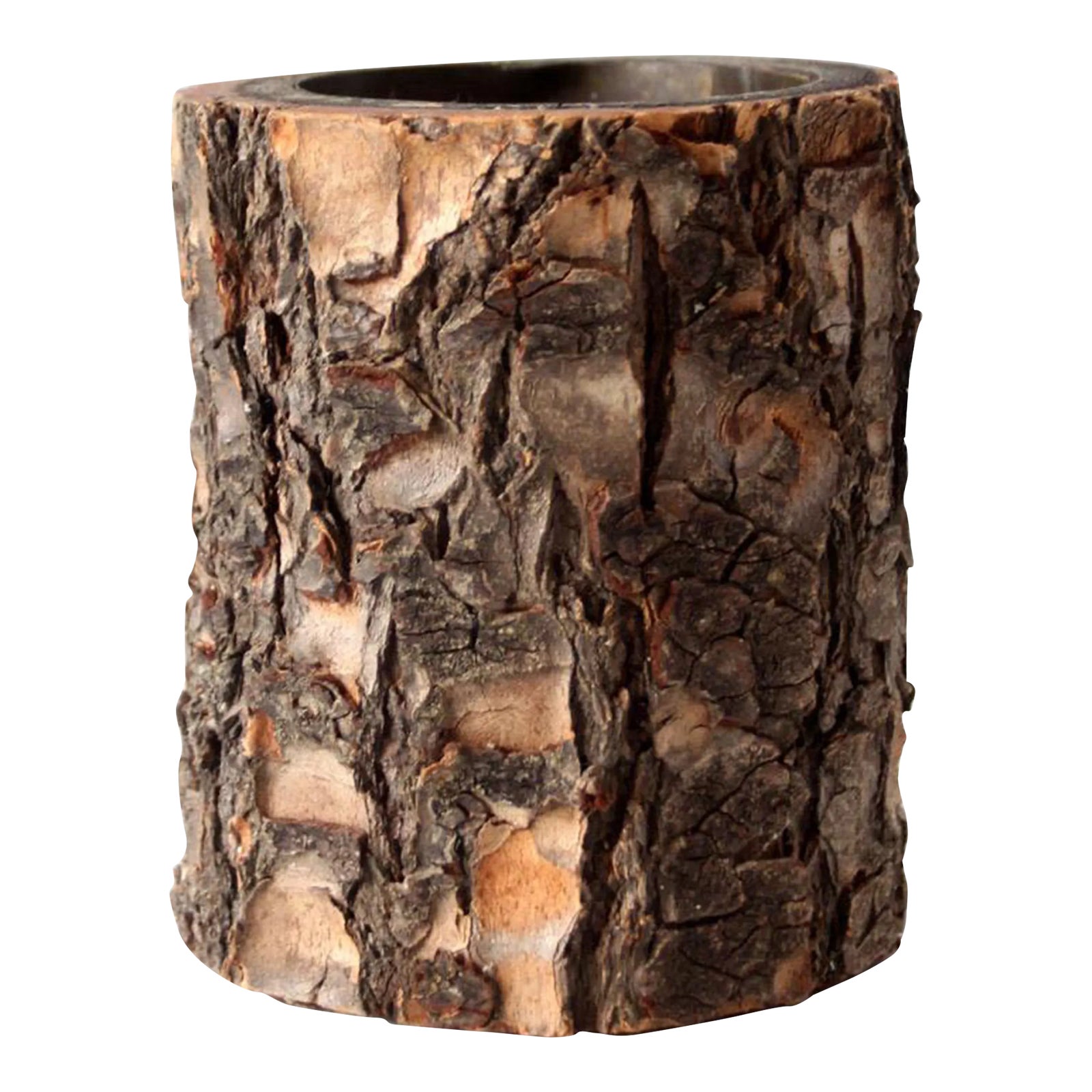 Vintage Rustic Log Bowl | Chairish