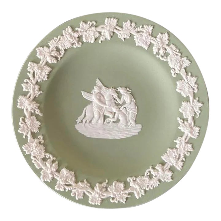 Wedgwood Jasperware Green Jewelry Dish With Neoclassical Horse Design ...