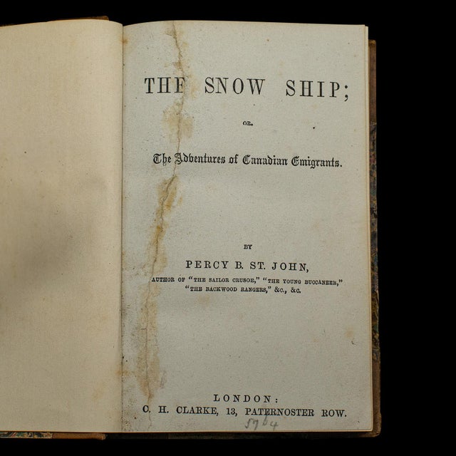 1880's Antique Novel the Snow Ship | Chairish