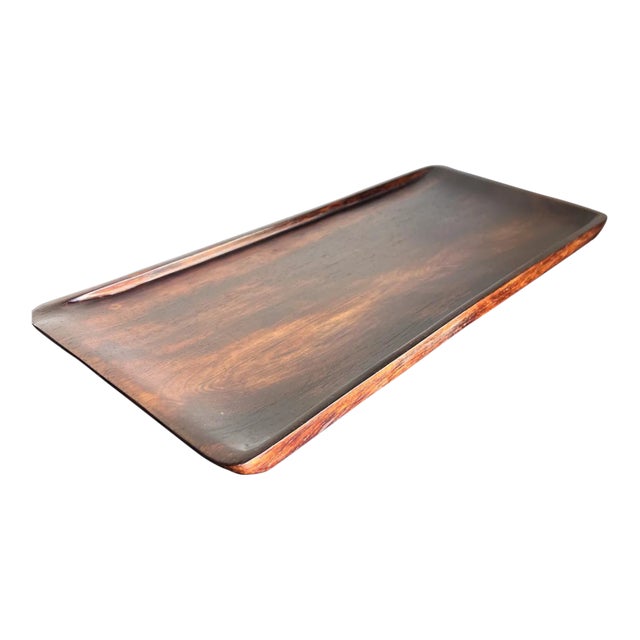 1970s Sensational Exotic Wood Service Tray | Chairish