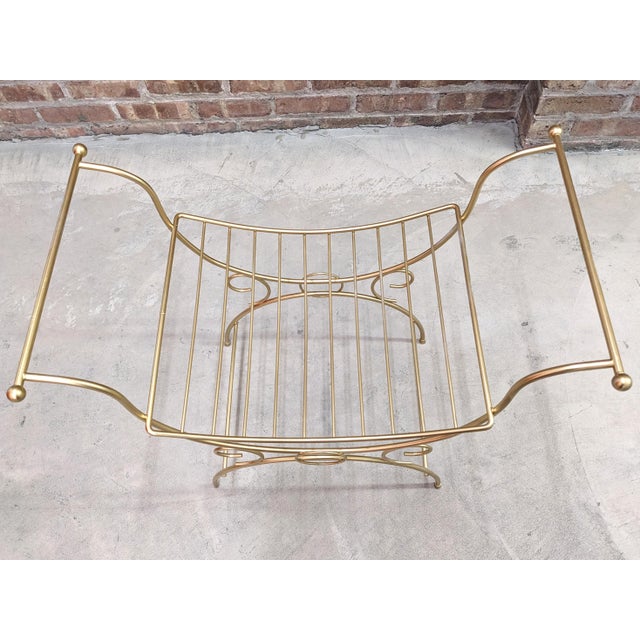 1980s Hollywood Regency Vintage Vanity Bench | Chairish