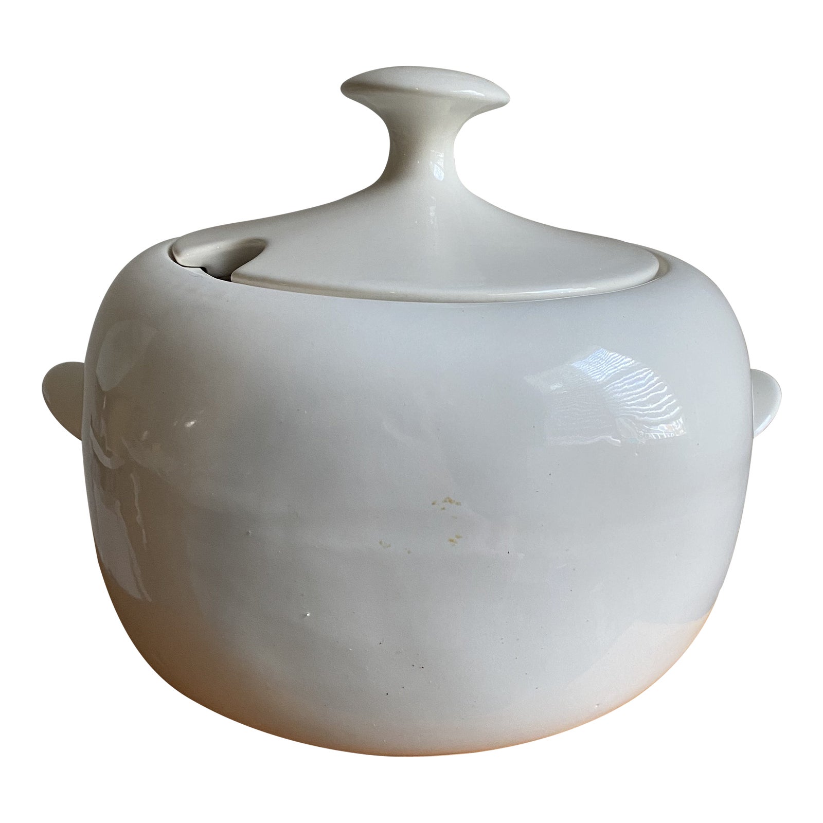 Mid Century White Ceramic Soup Tureen | Chairish