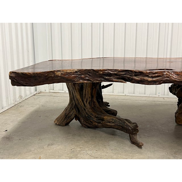 Vintage Burl Wood Root Live Edge Coffee Table | Chairish
