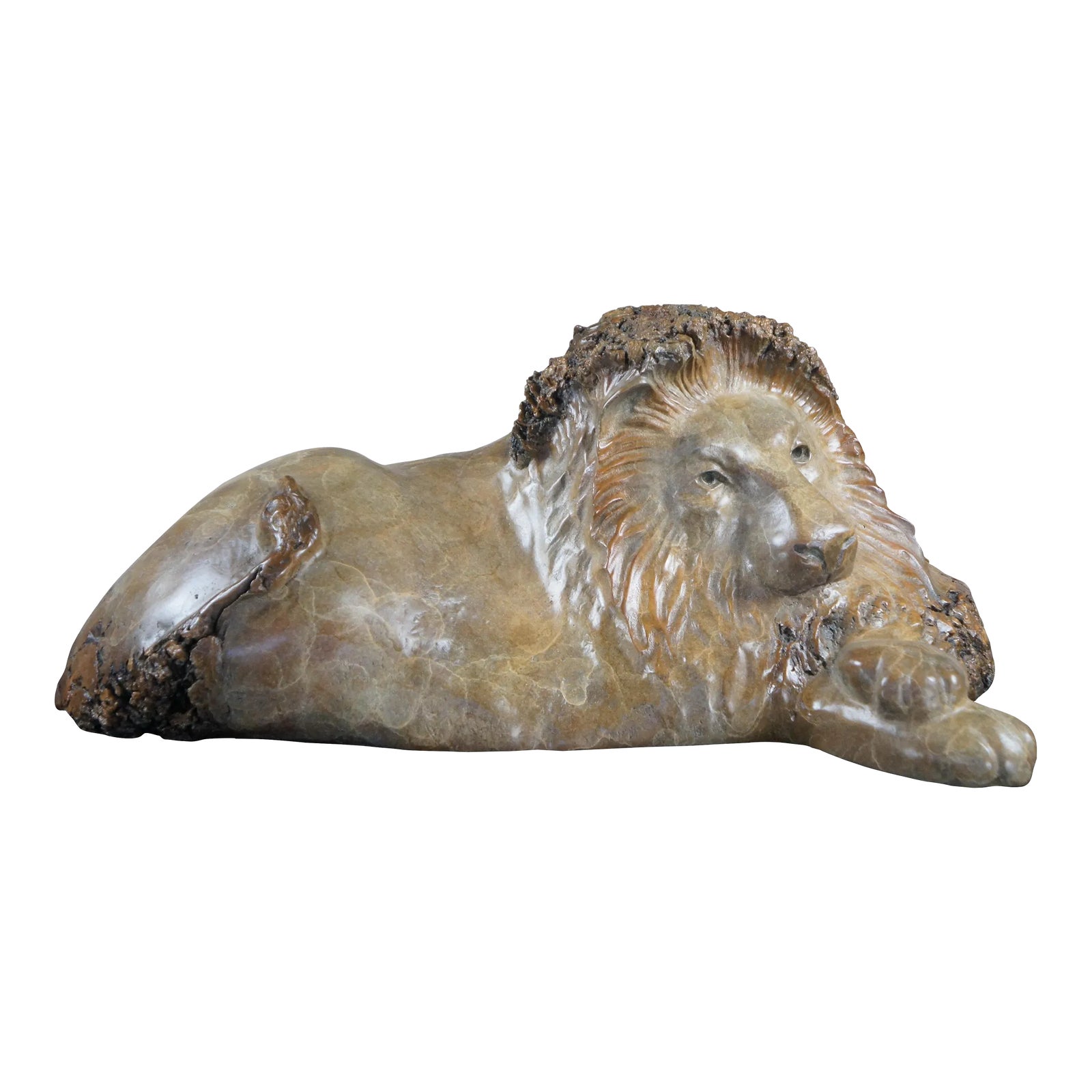 1980s Leo Osborne "The Prince" Figural Seated Lion Bronze Sculpture ...