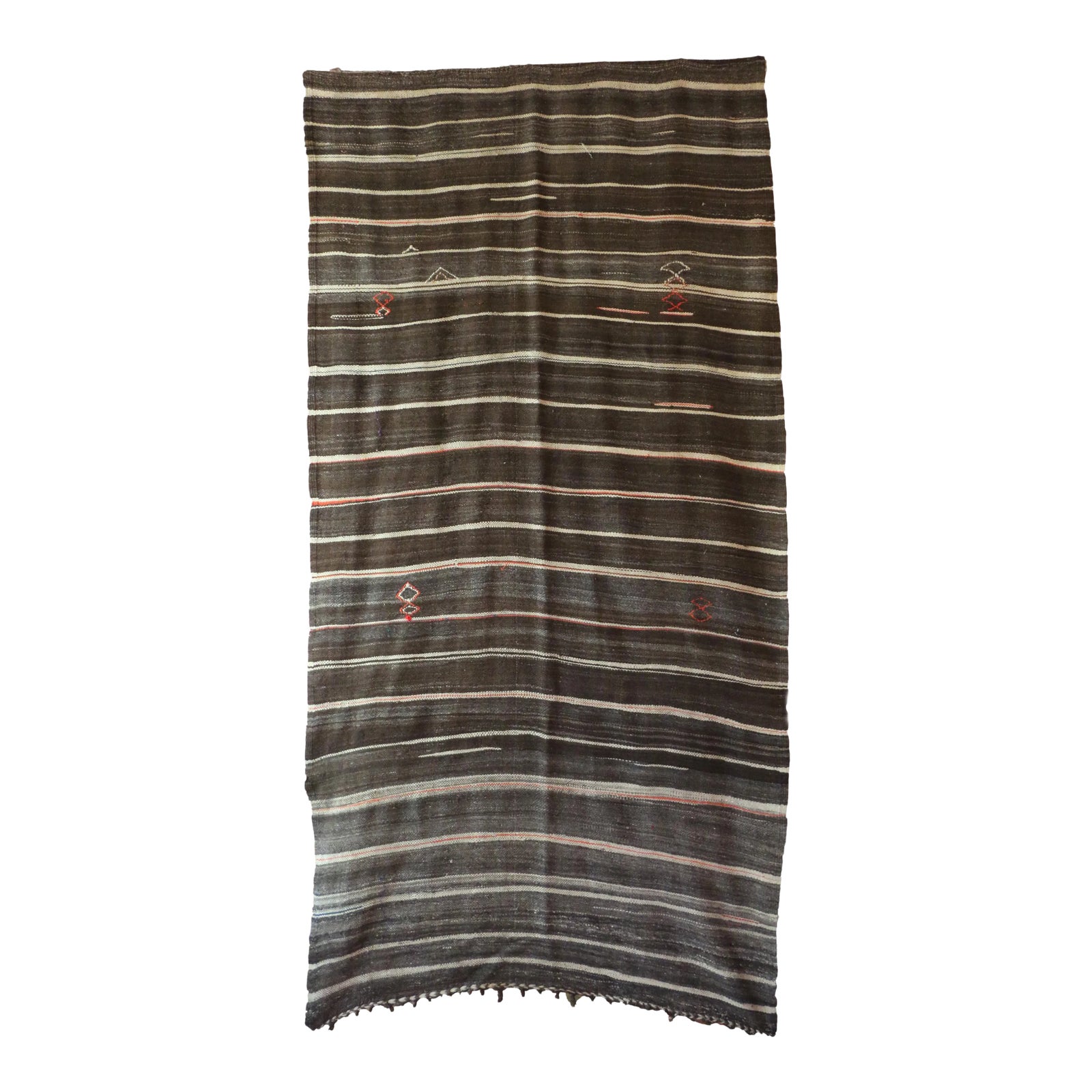 Blanket Throw Moroccan Kilim - 5'1" X 9'8" Ft | Chairish
