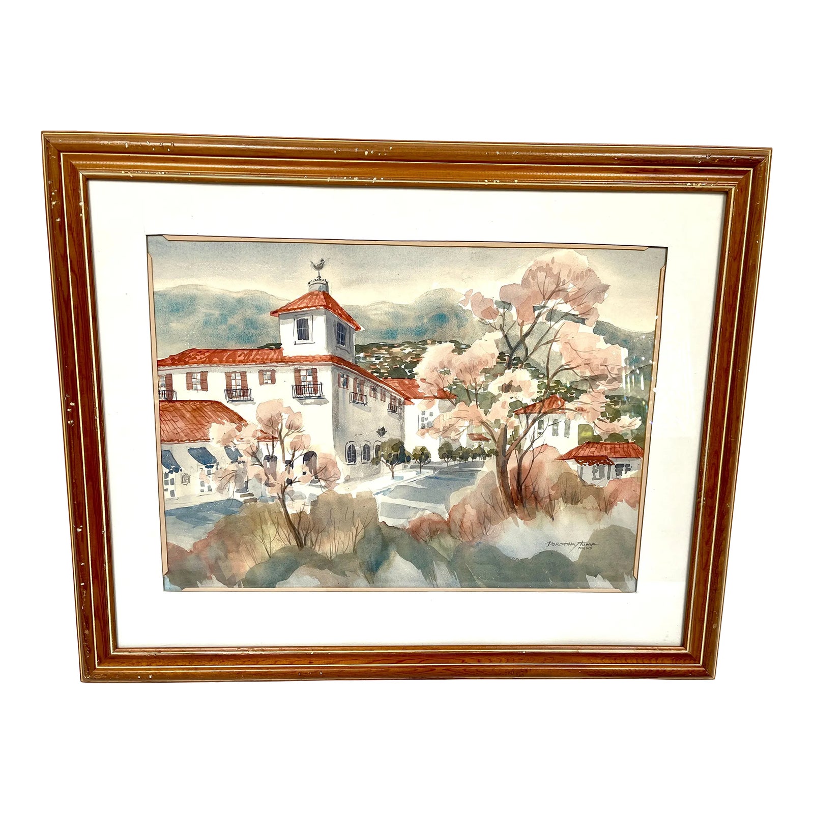 Late 20th Century Framed Dorothy Tuma New Mexico Watercolor Painting ...