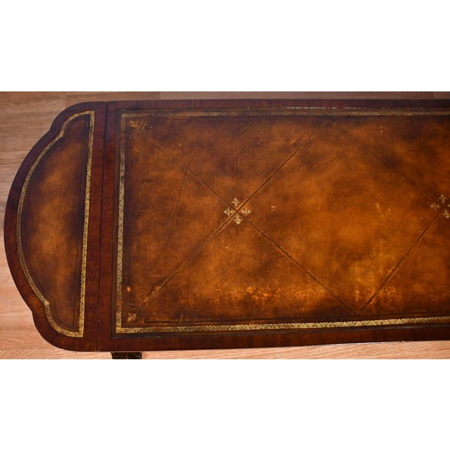 1930s Weiman English Regency Mahogany & Leather Top Drop Leaf Coffee ...