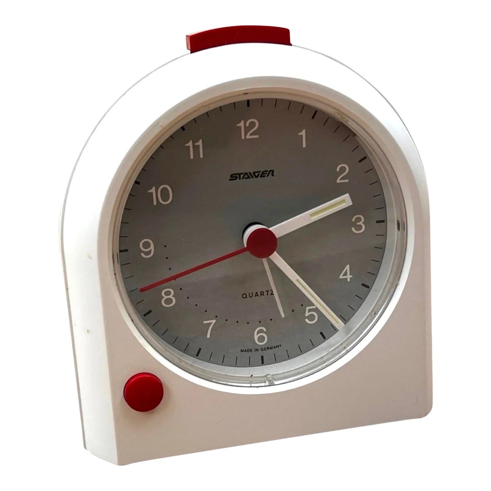 Staiger White Electric Alarm Clock, Germany, 1980s | Chairish