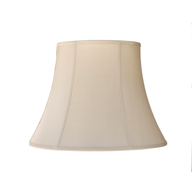 Ecru Silk Bell Shaped Lamp Shades - a Pair | Chairish