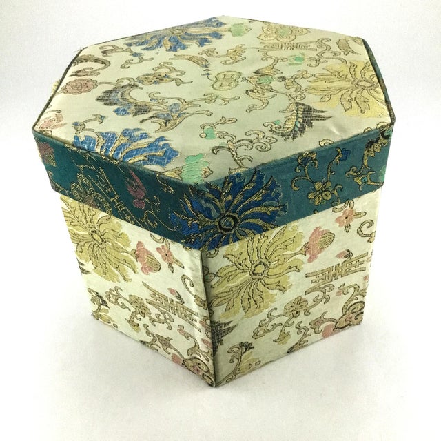 Silk Covered Storage Box 80’s Wedding | Chairish