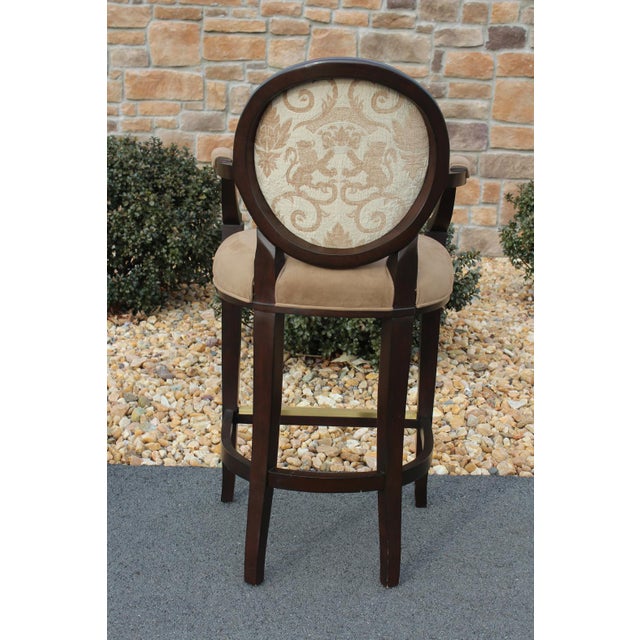 Lewis Mittman Mahogany Bar Stools—Set of 3 | Chairish