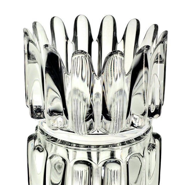 Swedish Orrefors Crystal Glass Corona Trinket Candy Dish | Chairish