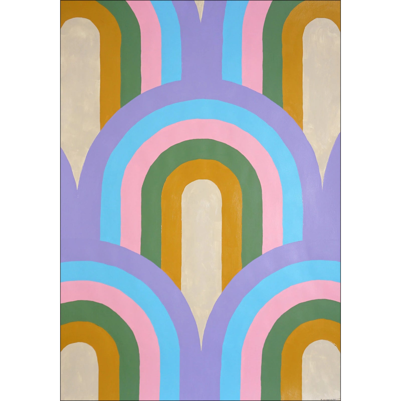 2025, Art Deco Arch Pattern, Architecture Neutral Shapes, Acrylic ...