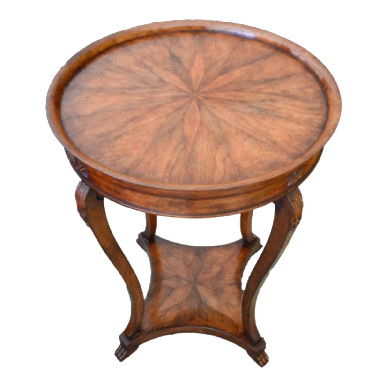 Michael Taylor Panache Designs Directoire French Style Occasional Table With Star Inlay | Chairish