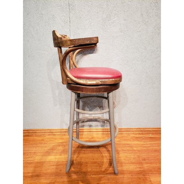 Vintage Industrial Workshop Stool | Chairish