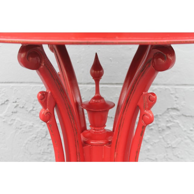 1940's Traditional Style Red Accent Table | Chairish