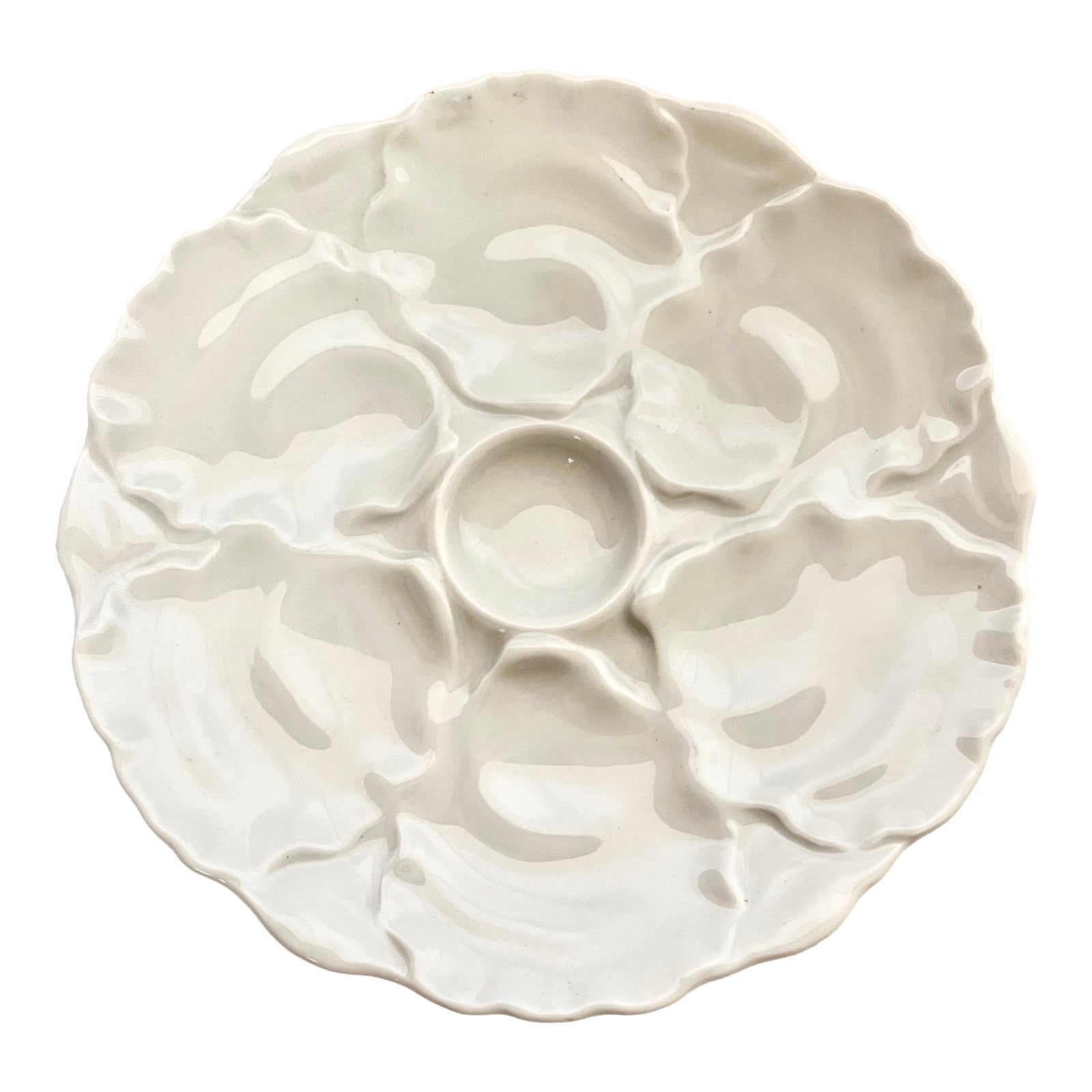 Late 20th Century German Hutschenreuther White Porcelain Oyster Plate ...