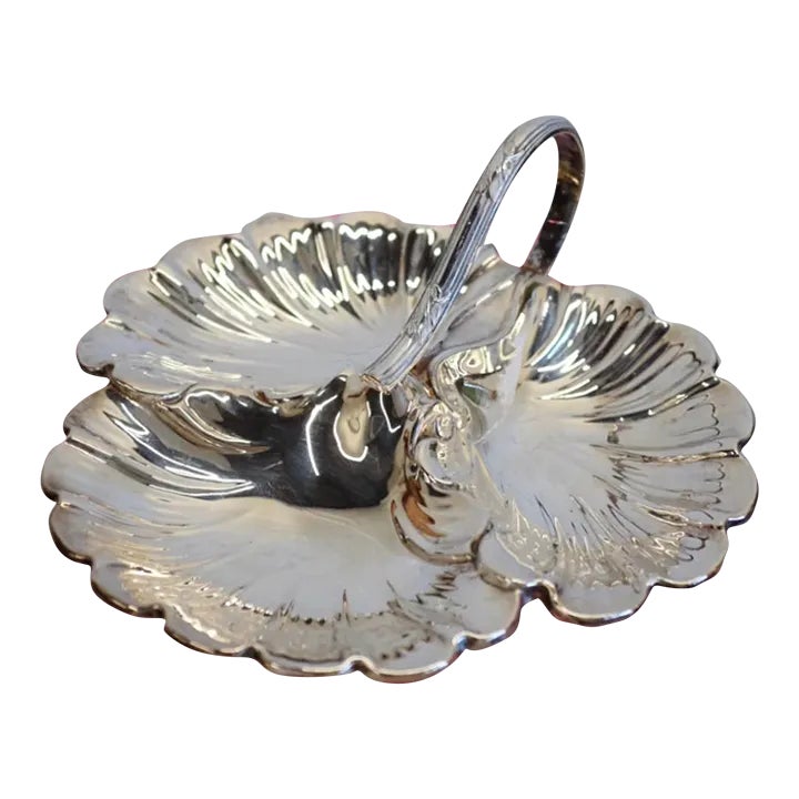 1960s Sheffield England Silver Plate Server Dish/Catch All | Chairish