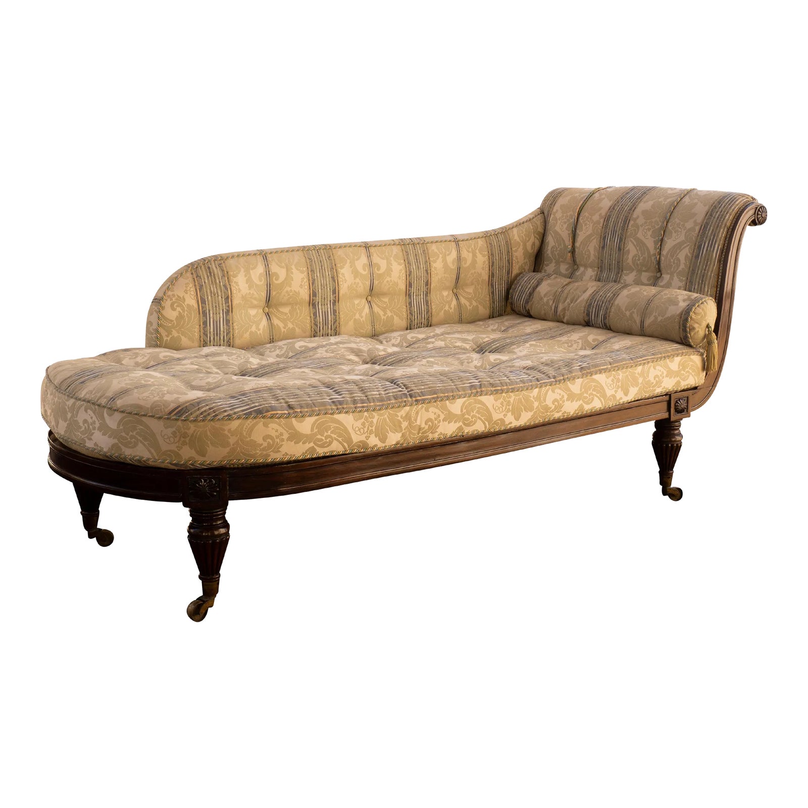 Regency Faux Rosewood Recamier | Chairish
