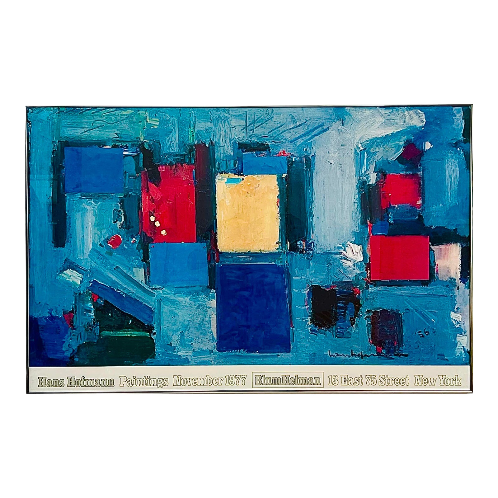 Rare Original Vintage Hans Hofmann Abstract Expressionist Exhibition Lithograph Blum Helman ...