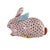 Herend Hand Painted Reclining Resting Bunny Figure | Chairish