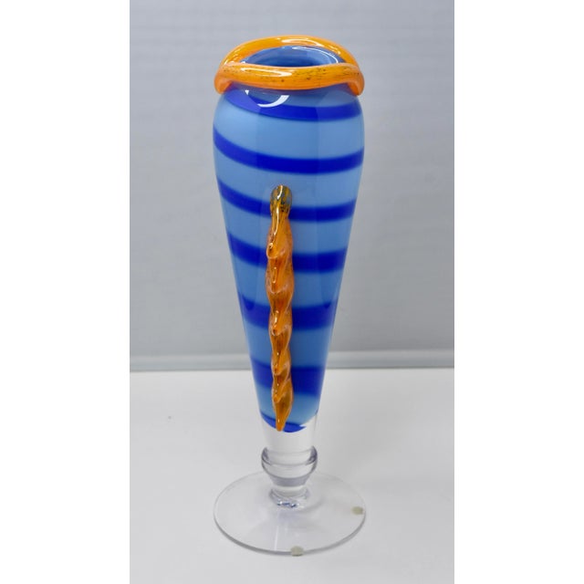 Swedish Orange & Blue Fish by Anna Örnberg Strömbergshyttan 1980s Art ...