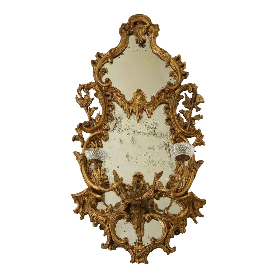 A 19th Century Gilt Carton Pierre Girandole | Chairish