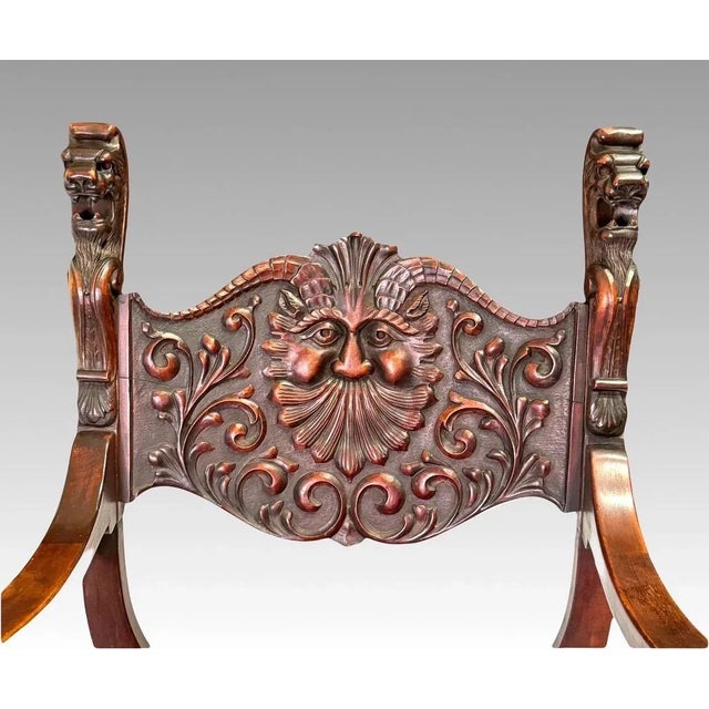 19th Century Walnut Savonarola North Wind Chair by Stomps-Burchardt ...