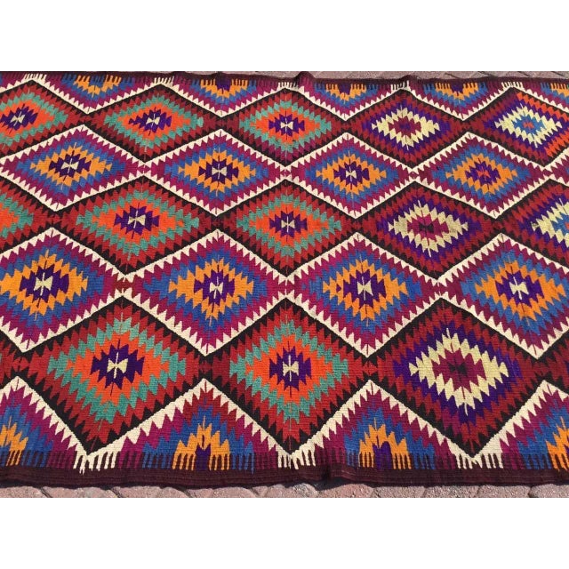 Bohemian Kilim Rug - 64" X 112" | Chairish