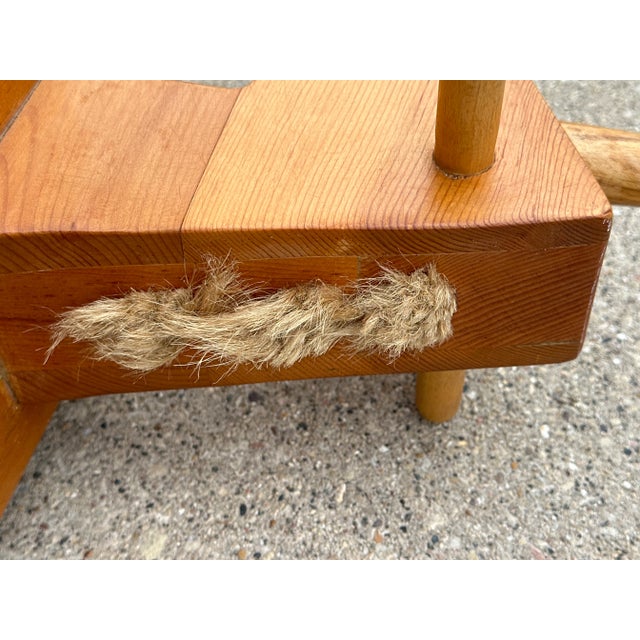 Vintage Scandinavian Wooden Unicorn Rocking Horse | Chairish