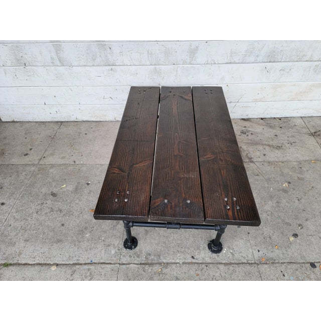 Rustic Industrial Coffee Table | Chairish