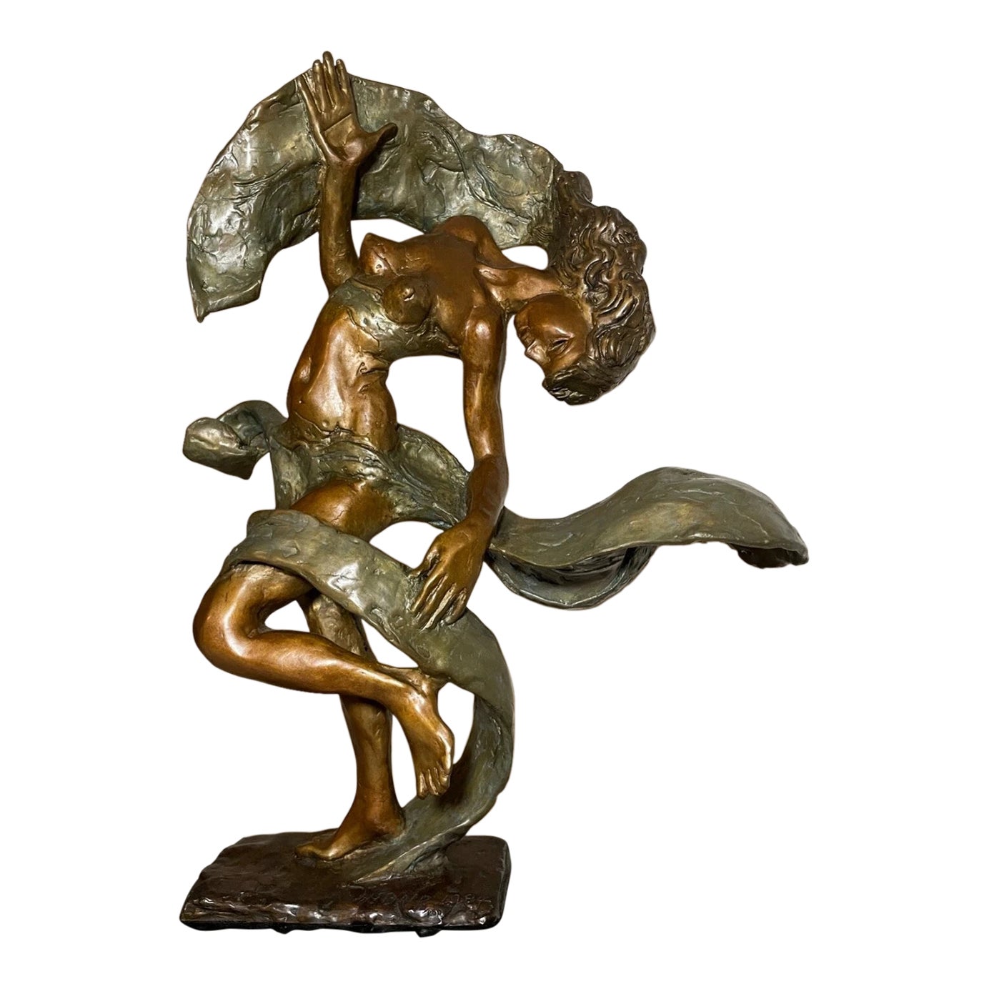 Large Vintage Milton Elting Hebald American Embrace Bronze Nude ...