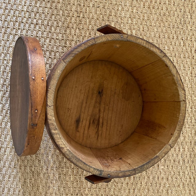 Antique Mid 19th Century Wooden Firkin/Sugar Bucket | Chairish
