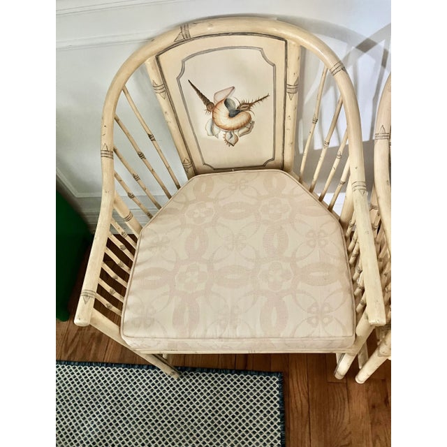 1930s Pair of Maitland Smith Coastal Rattan Pavilion Chairs | Chairish