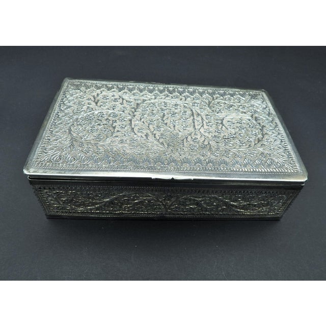 Antique Aestetic Style Floral Sterling Silver & Gilt Box | Chairish