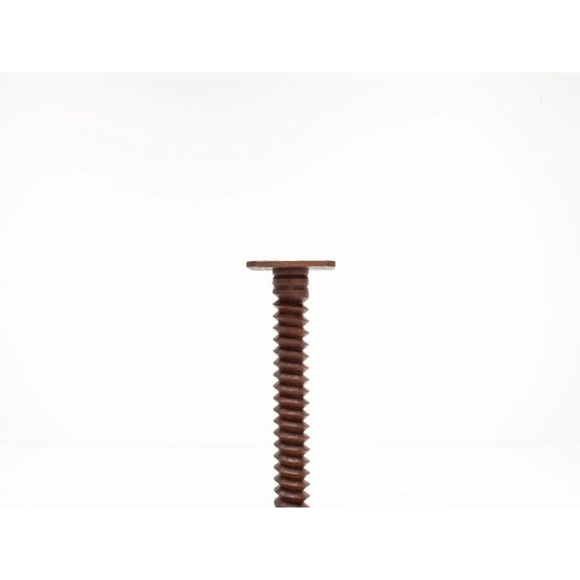 Vintage French Pedestal Plinth Turned Screw Column Stem in the style of ...