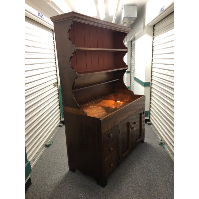 Vintage Dry Sink Hutch Cabinet With Copper Lining Chairish