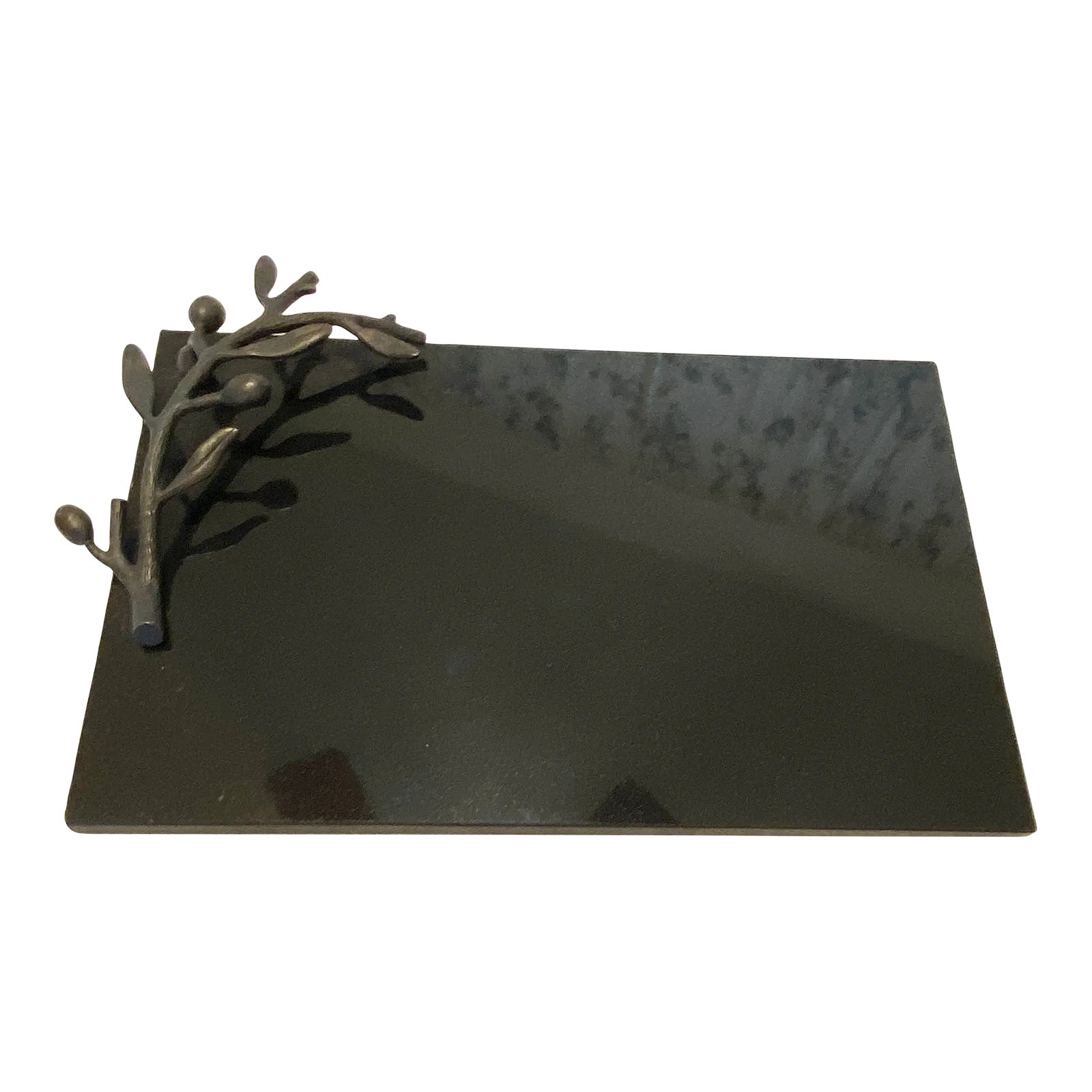 Vintage Michael Aram Modern Granite Golden Olive Branch Stand /Base ...